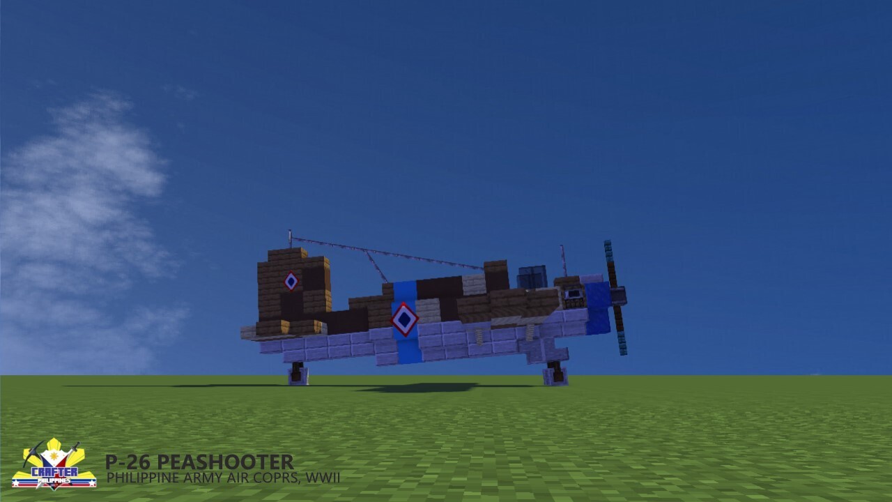 P-26 PEASHOOTER Philippine Army Air Corps, WWII Minecraft Map
