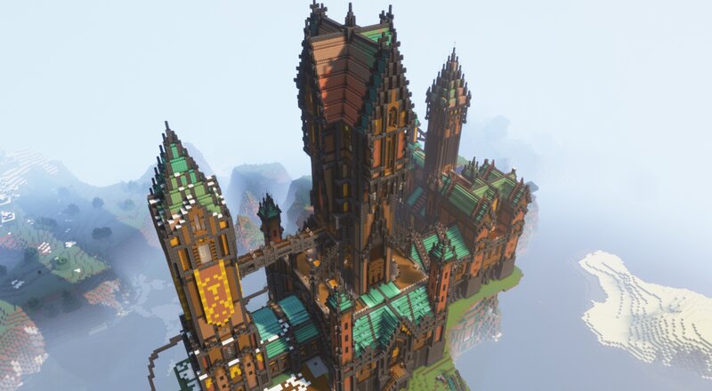 Deepslate Gothic Castle in minecraft 1.17 Bedrock Edition Minecraft Map