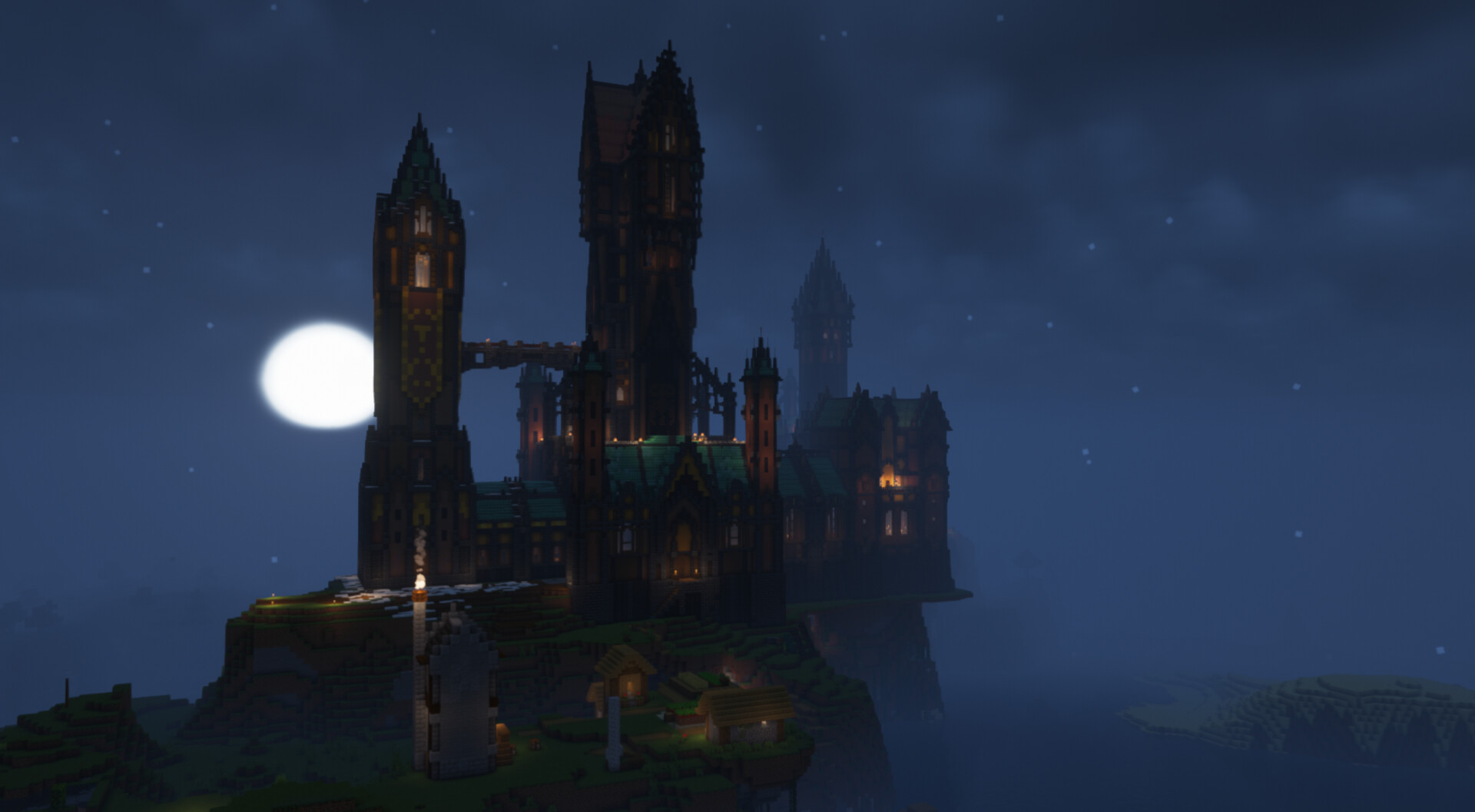 Deepslate Gothic Castle in minecraft 1.17 Bedrock Edition Minecraft Map