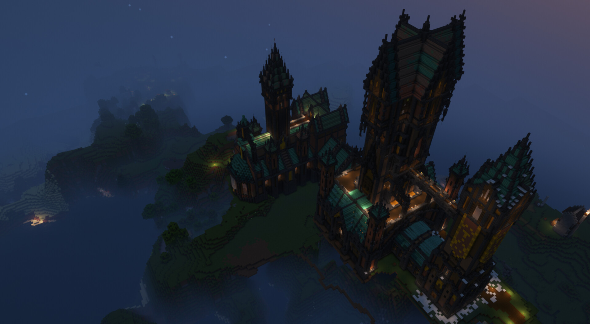 Deepslate Gothic Castle in minecraft 1.17 Bedrock Edition Minecraft Map