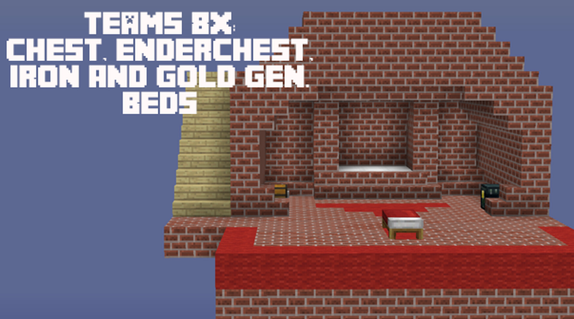 [FREE] BedWars Map BrickLand 8 teams JAVA EDITION 1.12.2 Minecraft Map