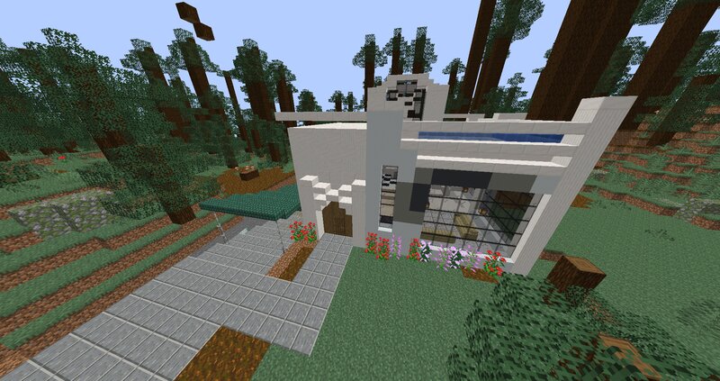 Modern House in the forest Minecraft Map