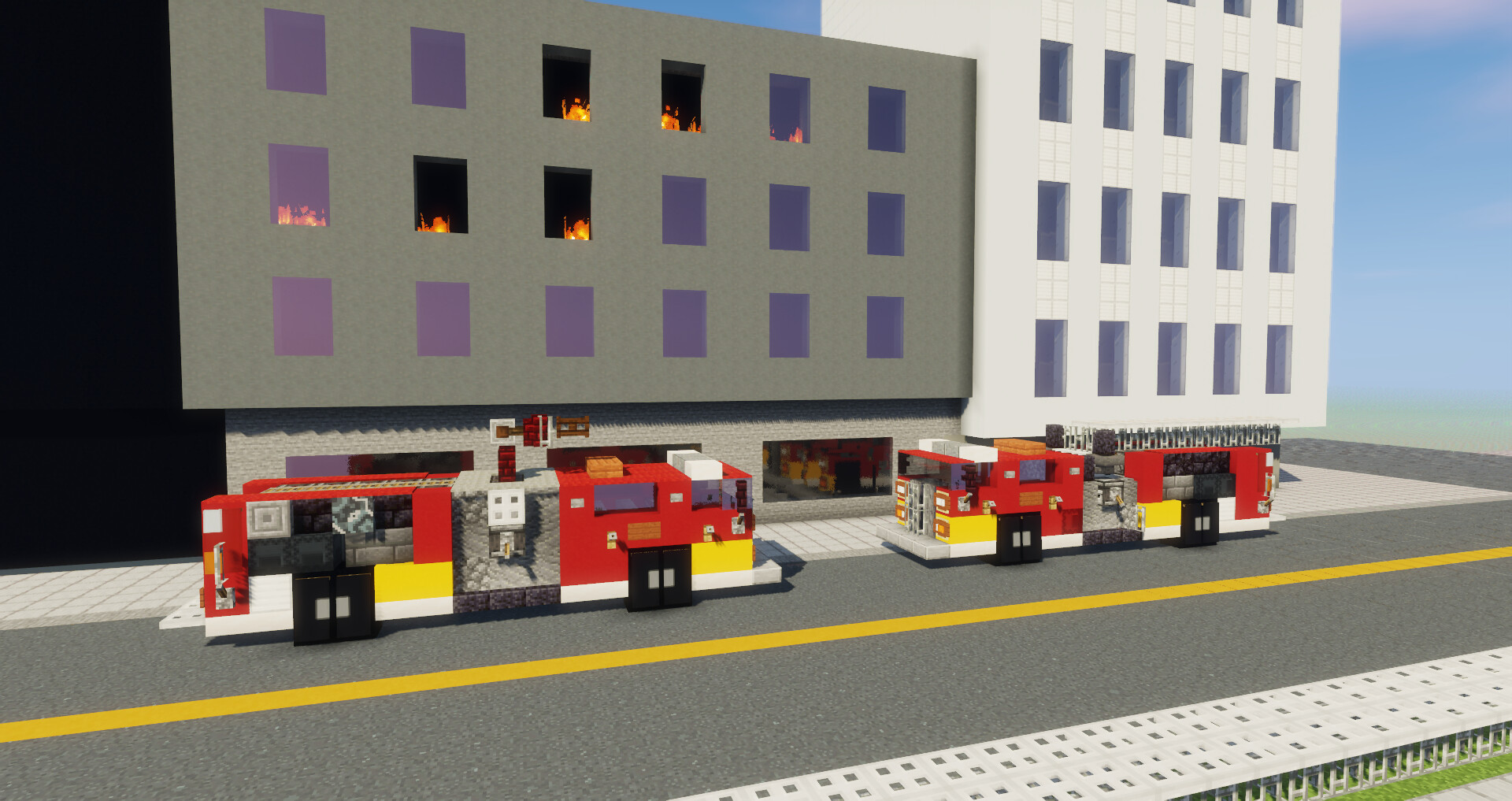 Fire Truck (with ladder) Minecraft Map