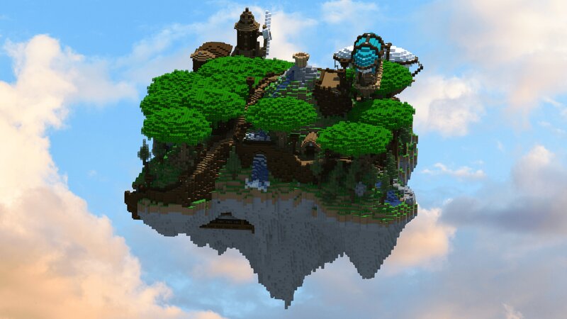 Steampunk Themed Sky Island Minecraft Map