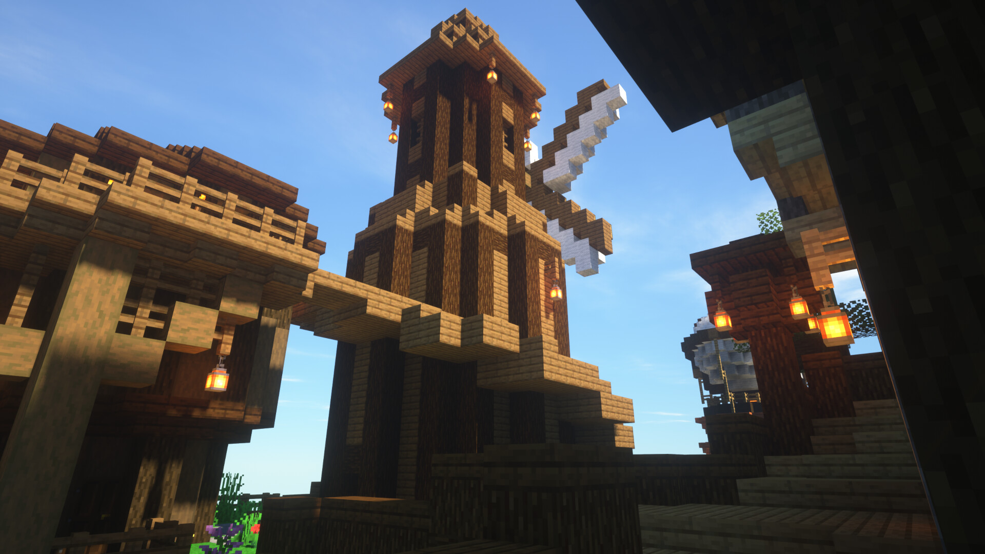 Steampunk Themed Sky Island Minecraft Map