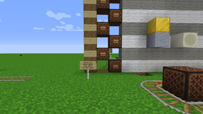 Noteblock music sheet Minecraft Map