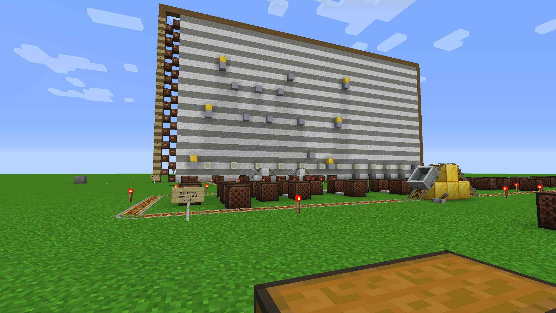 Noteblock music sheet Minecraft Map