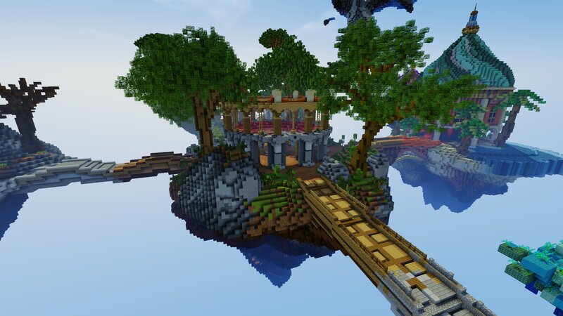 4 Flying islands spawn Minecraft Map