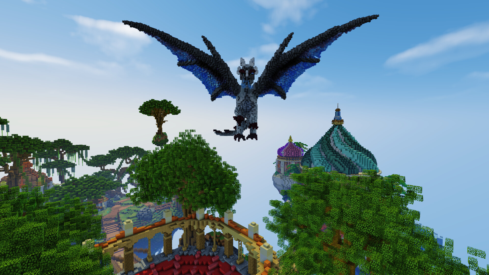 4 Flying islands spawn Minecraft Map