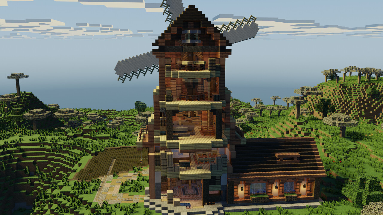 WindMill (with working animation) Minecraft Map