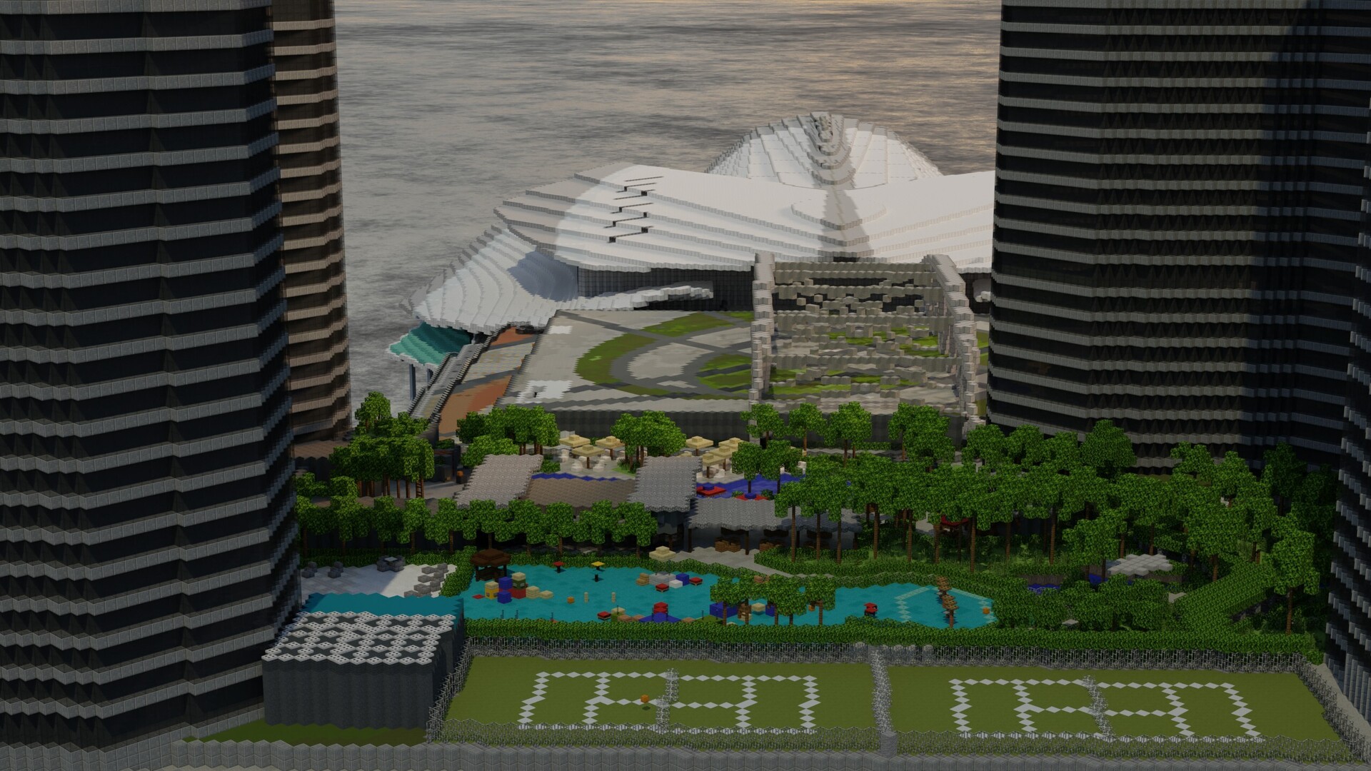 Hong Kong Convention and Exhibition Centre in Minecraft 1:1 ...