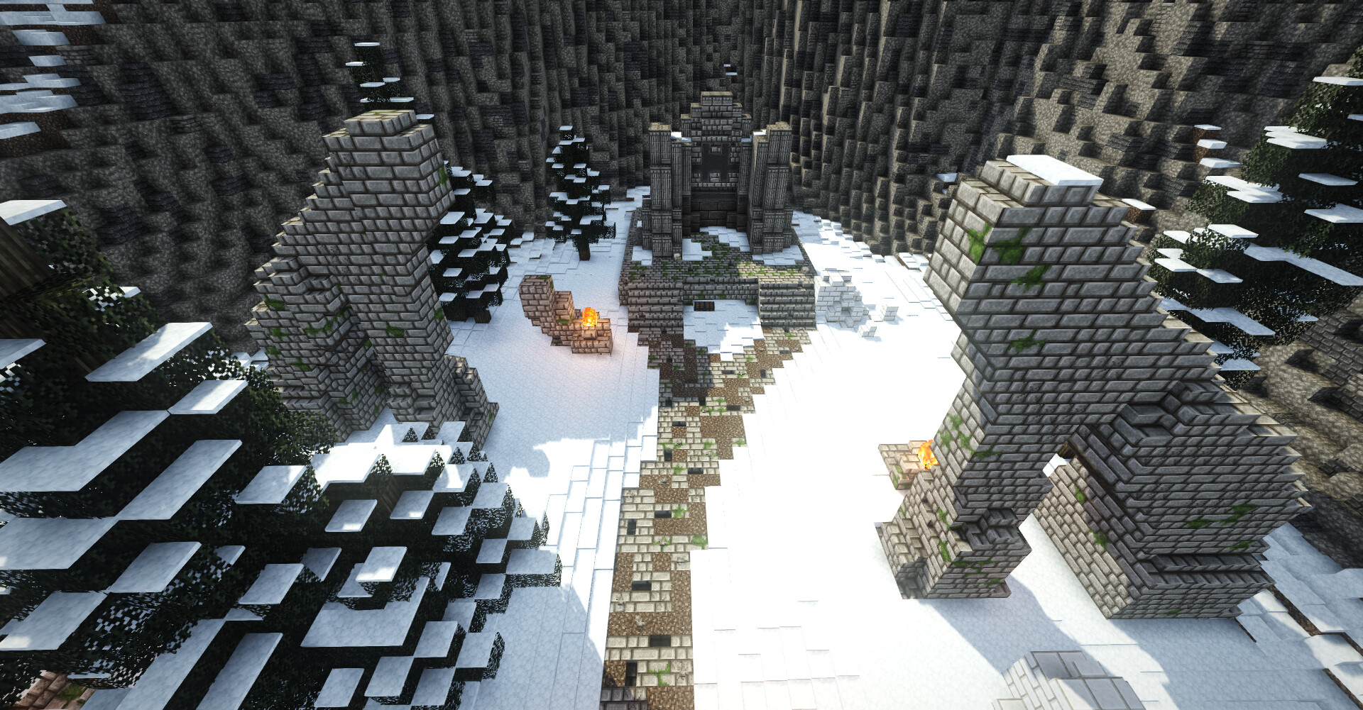 Ancient's Ascent and Bonechill Passage (Skyrim TES) Minecraft Map