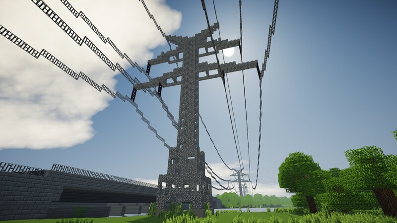 Freileitungsmasten 220 kV, Donaumast (Raum Stade, Unterweser) Minecraft Map
