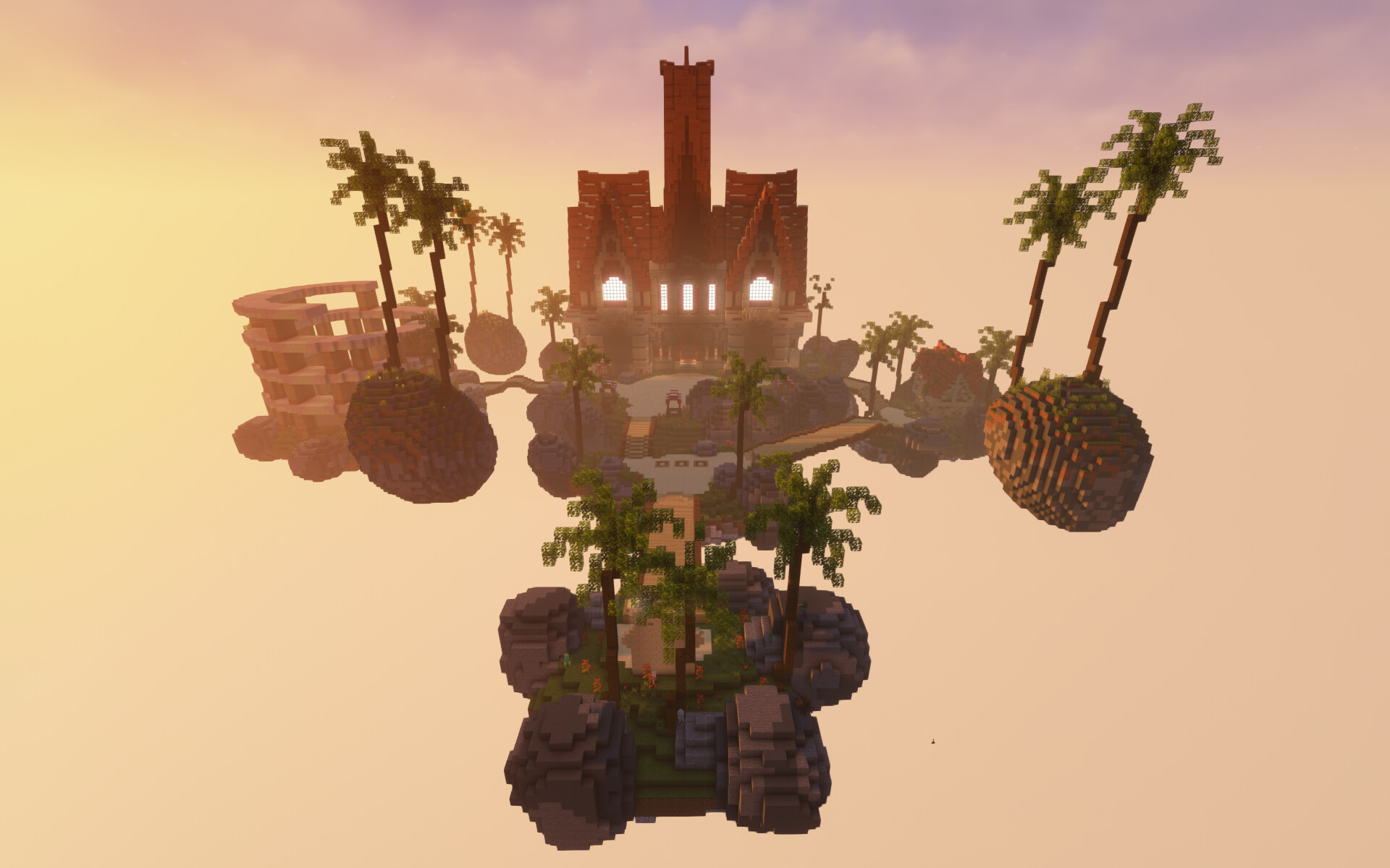 Floating Castle (For Skyblock) Spawn + DOWNLOAD Minecraft Map