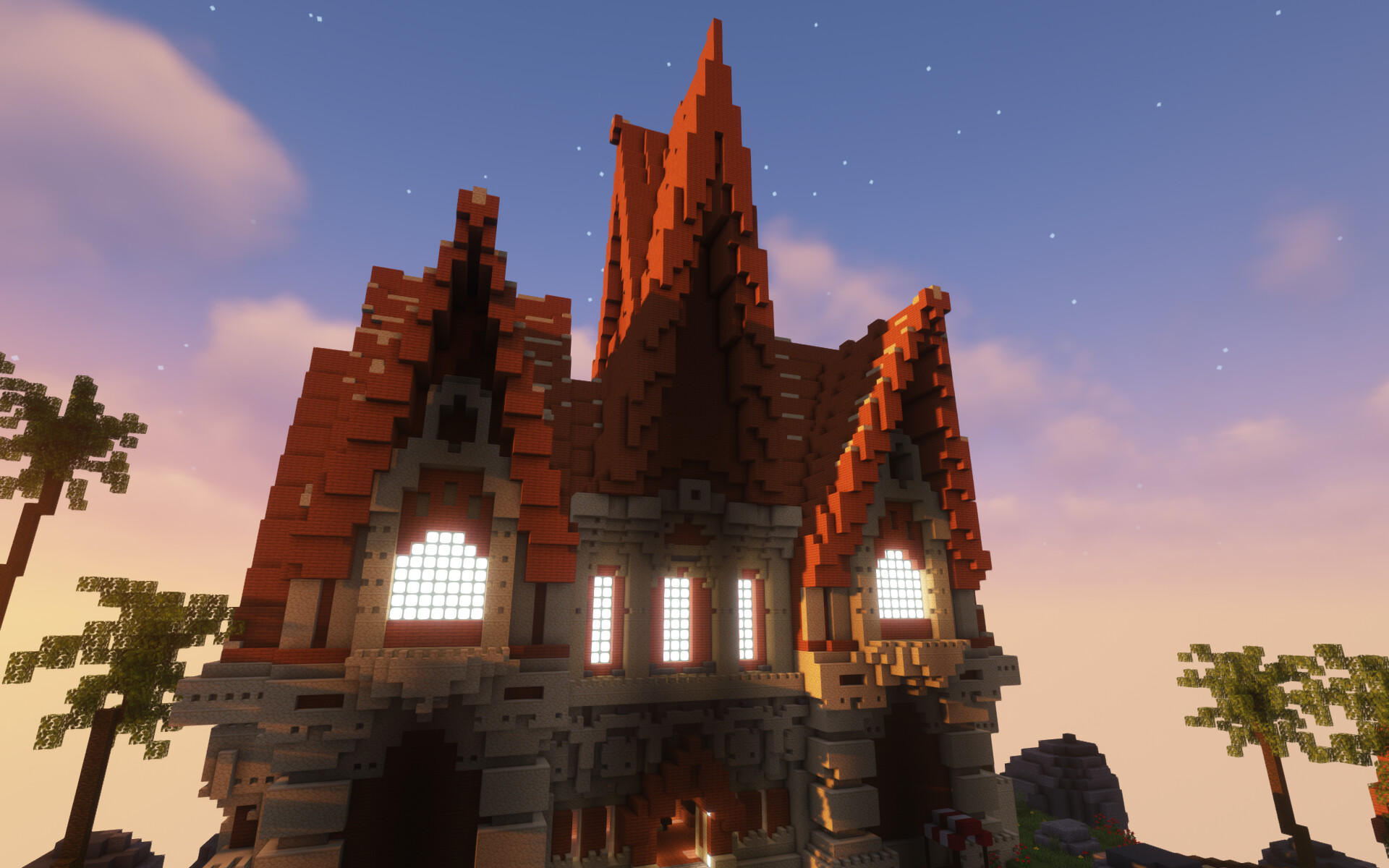 Floating Castle (For Skyblock) Spawn + DOWNLOAD Minecraft Map