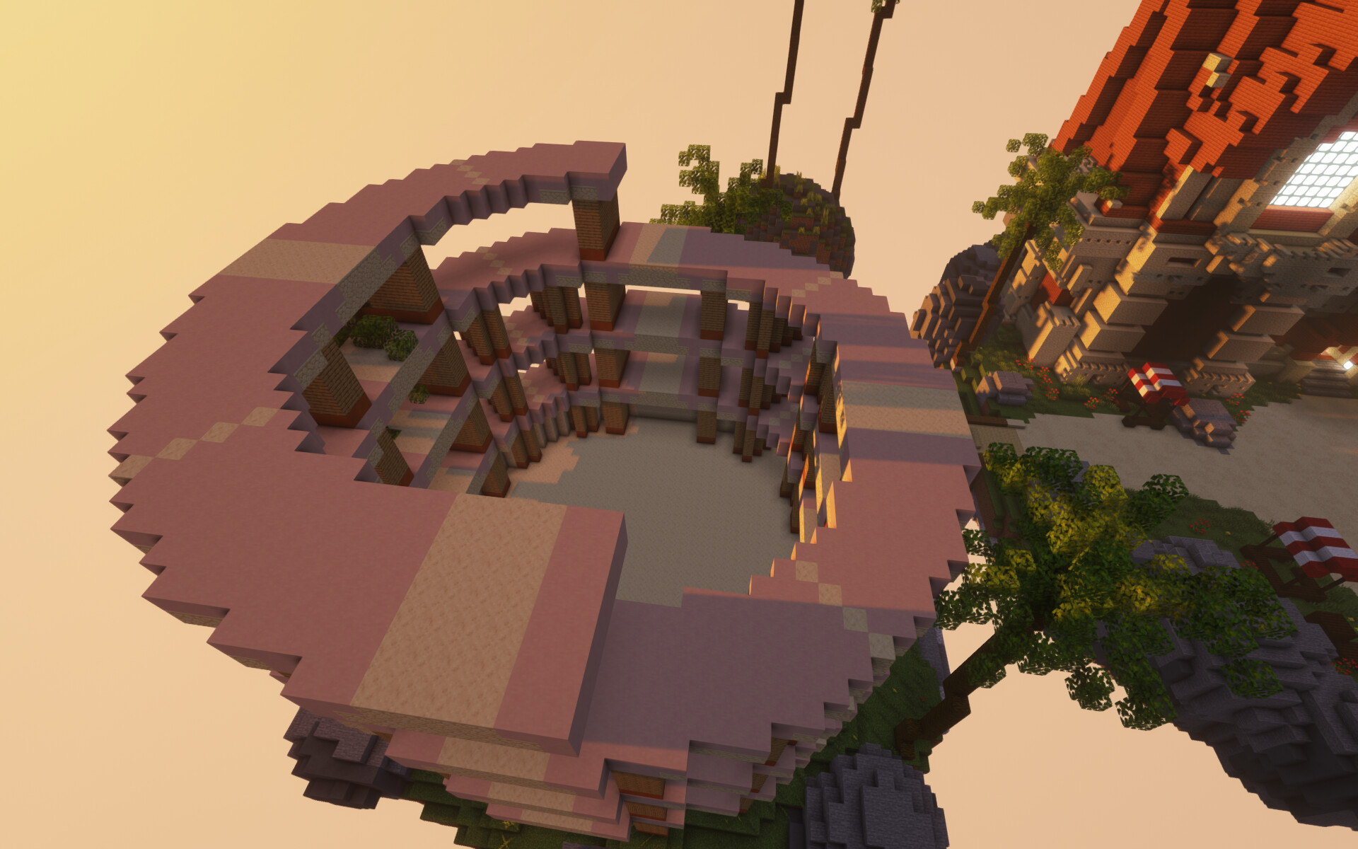 Floating Castle (For Skyblock) Spawn + DOWNLOAD Minecraft Map