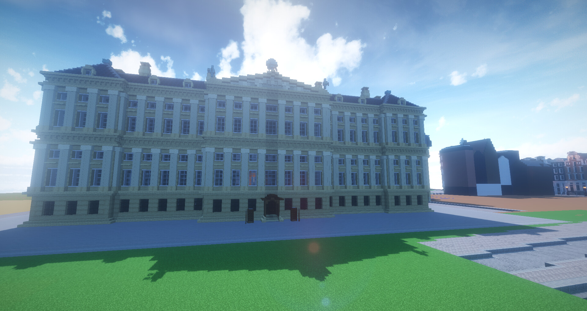 Amsterdam royal palace at the Dam square - Hoogedam Project Minecraft Map