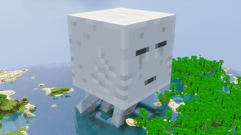 Ghast Mob Statues Minecraft Map