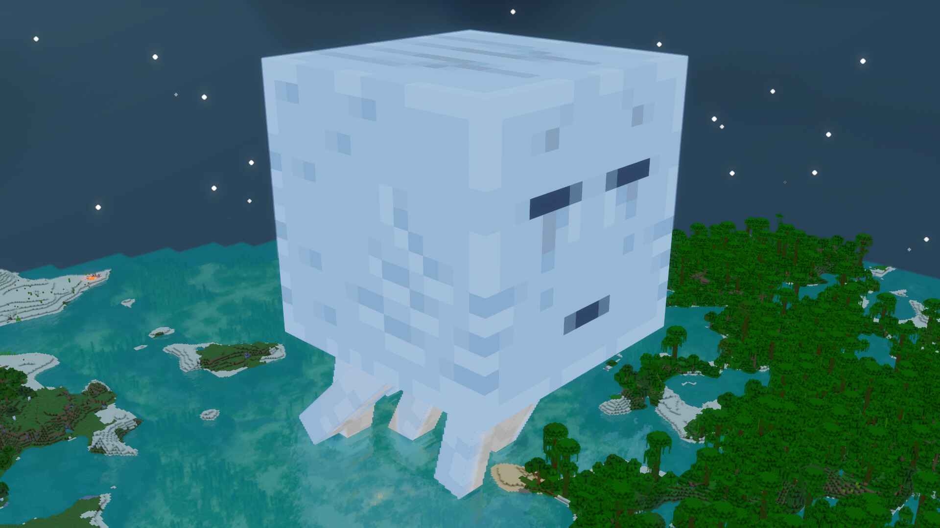 Ghast Mob Statues Minecraft Map