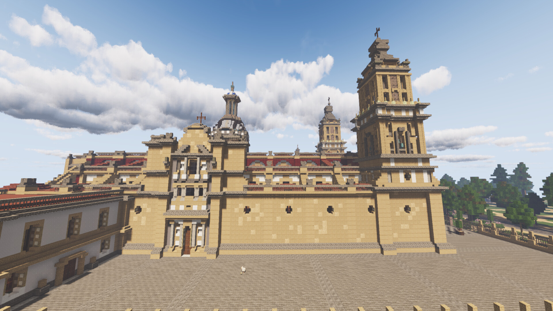 Mexico City Metropolitan Cathedral and Zócalo, 1888 (1:1 Scale ...