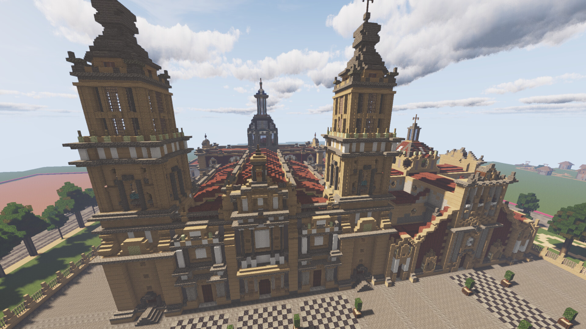 Mexico City Metropolitan Cathedral and Zócalo, 1888 (1:1 Scale ...