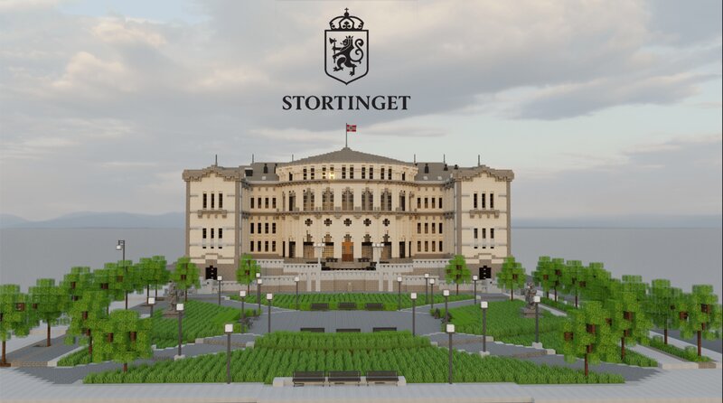 The Norwegian Parliament (Stortinget), Oslo / Norway Minecraft Map