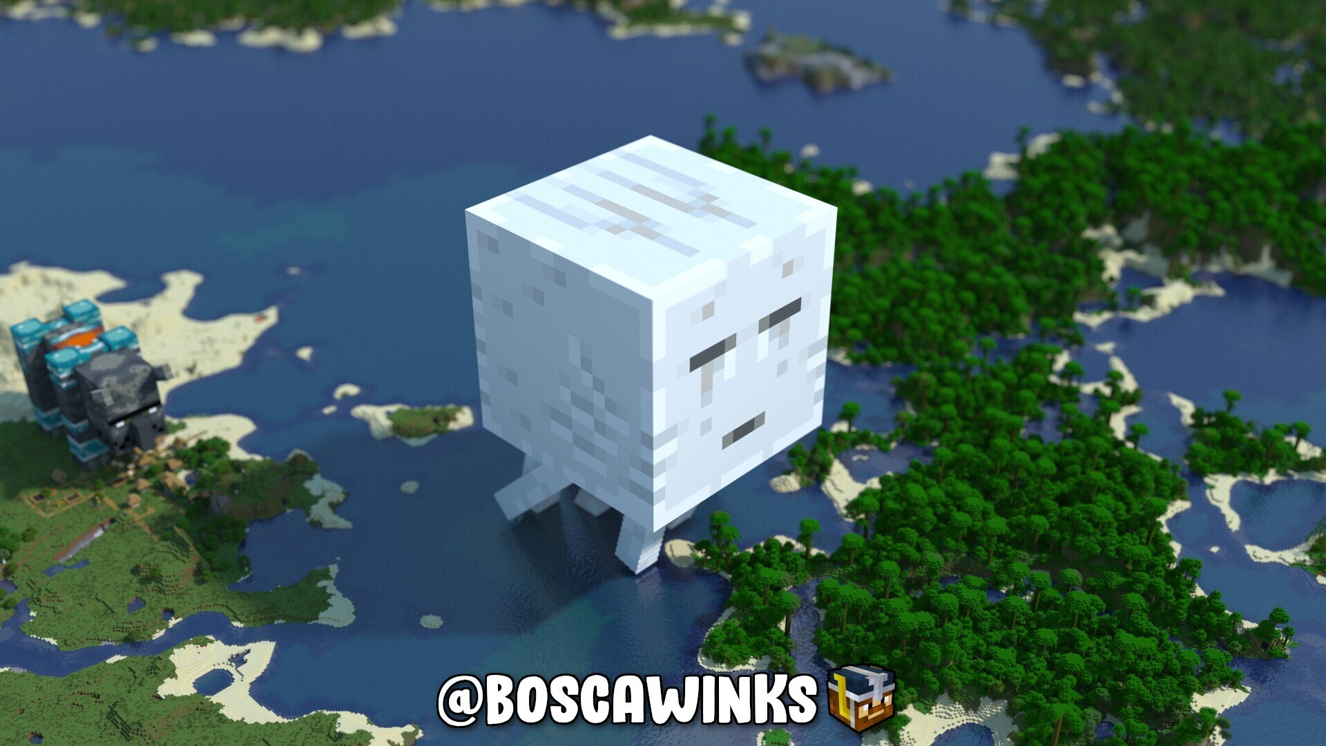Ghast Mob Statues Minecraft Map