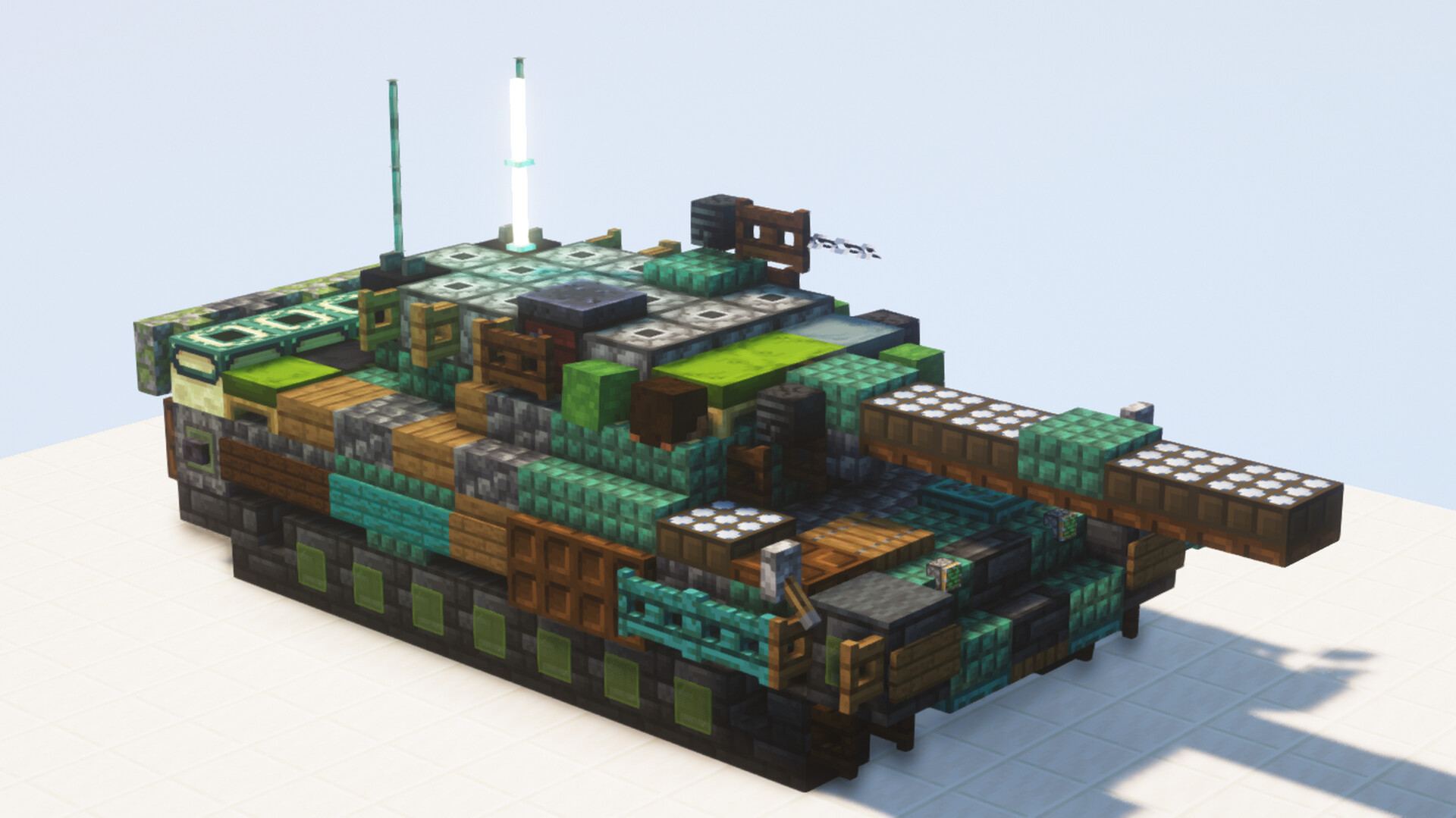 Leopard 2 A4 Main Battle Tank - 1.5:1 scale Minecraft Map