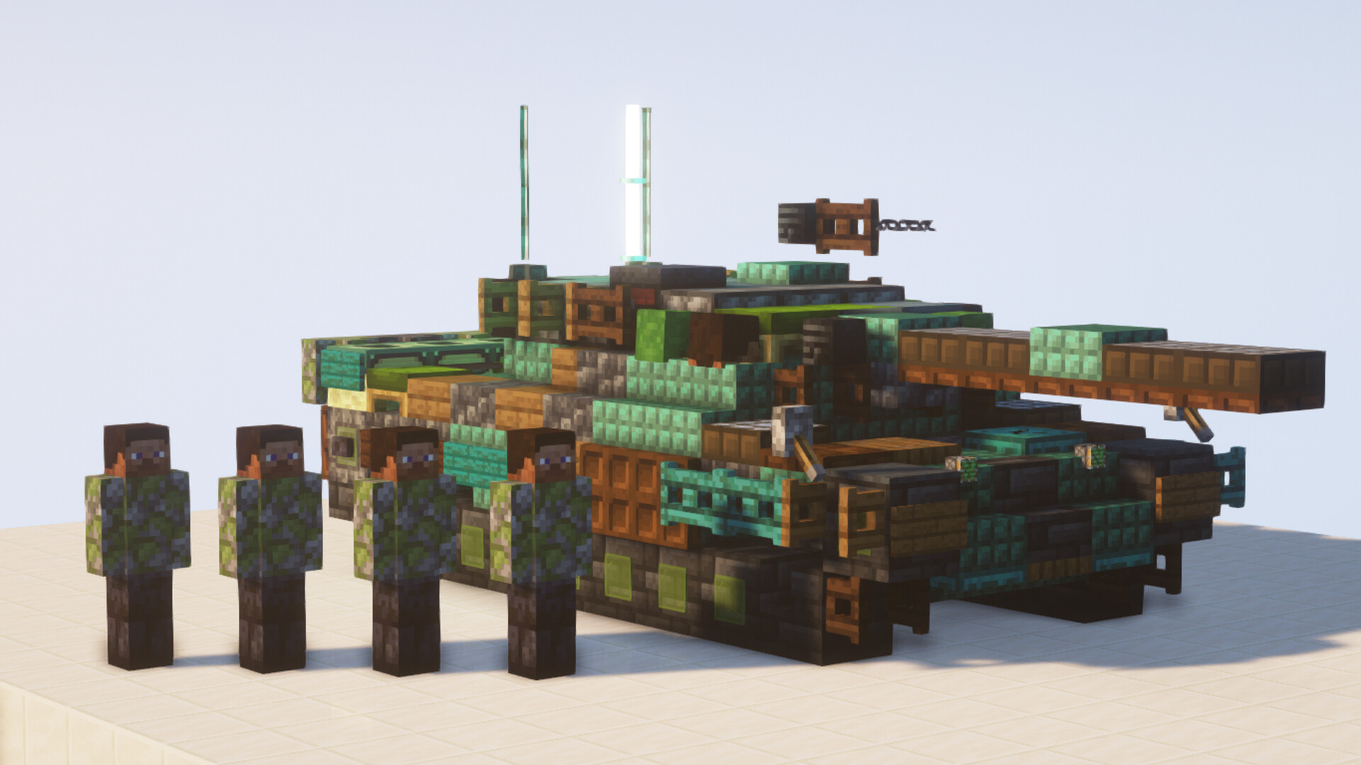 Leopard 2 A4 Main Battle Tank - 1.5:1 scale Minecraft Map