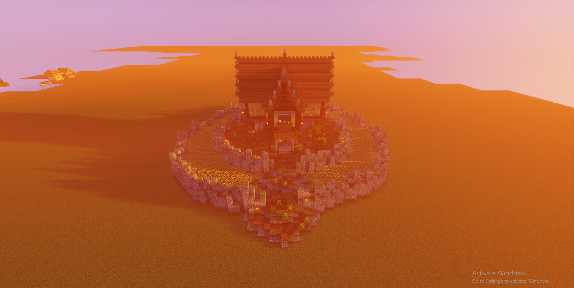 House/Farm House + (Walled) Surrounding Wheat Field Minecraft Map