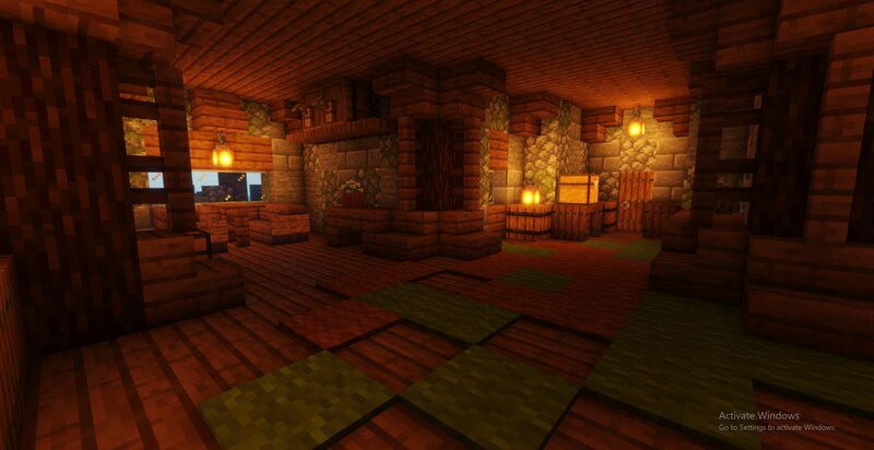 House/Farm House + (Walled) Surrounding Wheat Field Minecraft Map