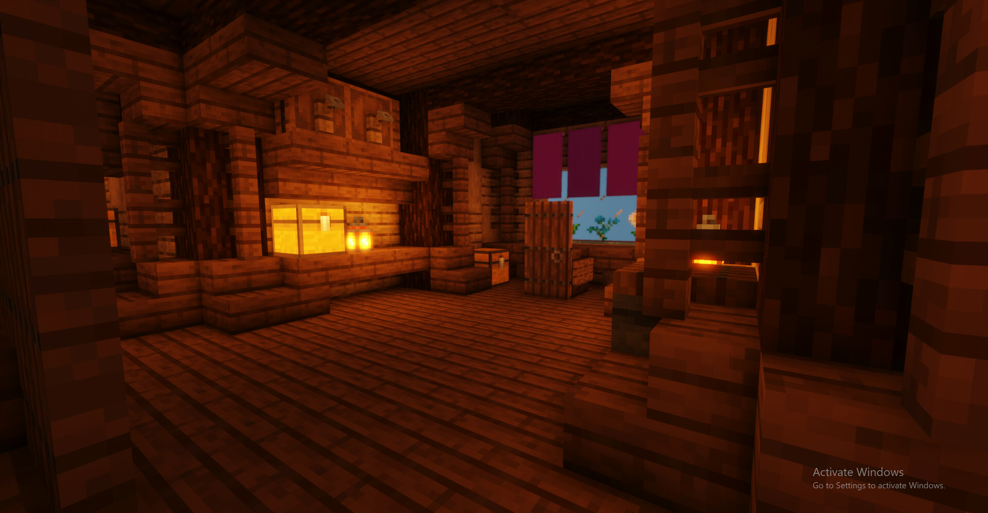 House/Farm House + (Walled) Surrounding Wheat Field Minecraft Map