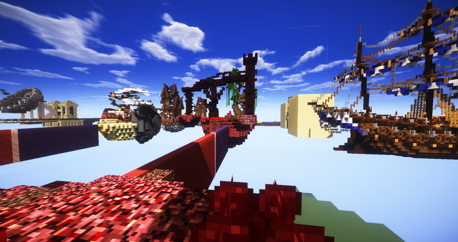 HQ x10 Bridge Battles Arenas | 1.8+ Minecraft Map