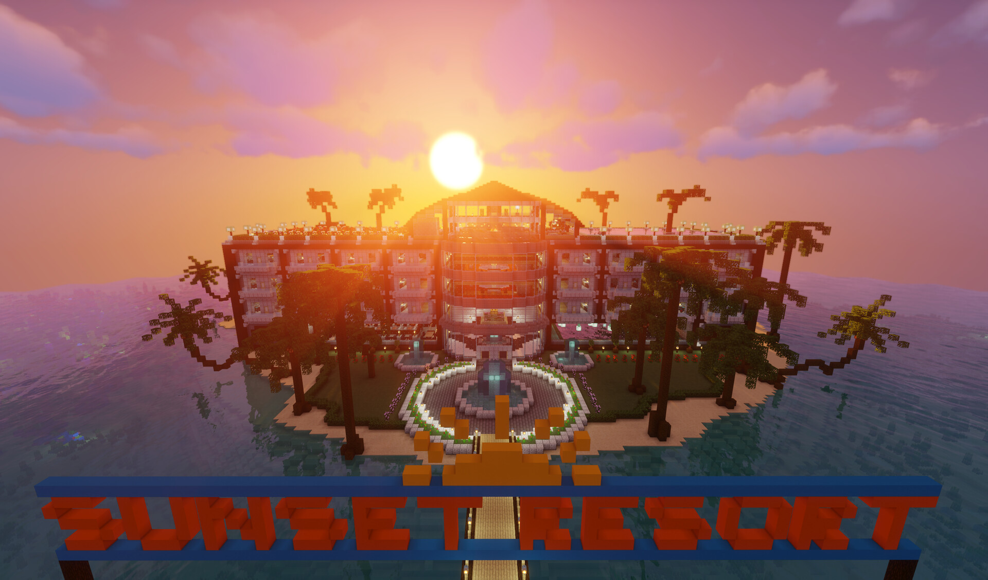 Sunset Resort Hunt Minecraft Map