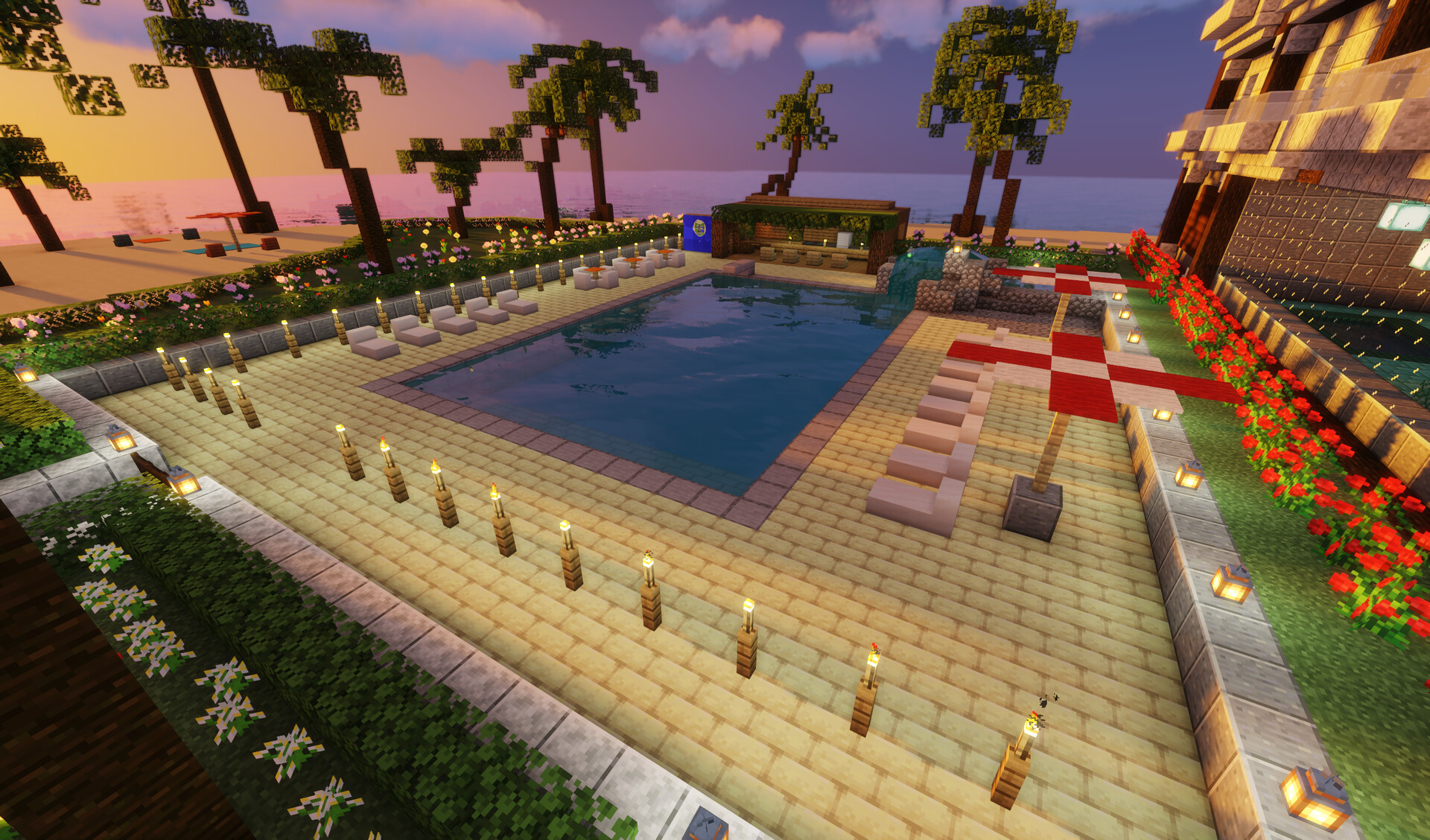 Sunset Resort Hunt Minecraft Map