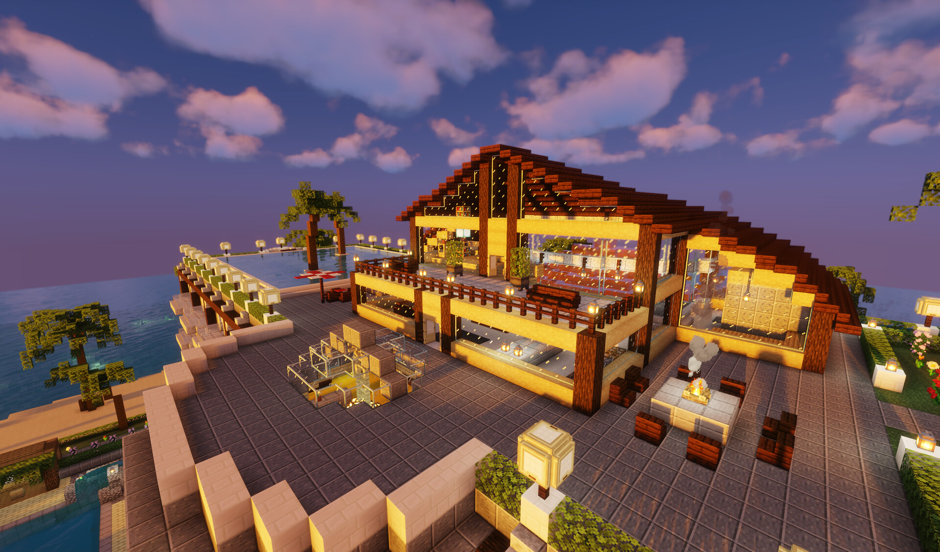 Sunset Resort Hunt Minecraft Map