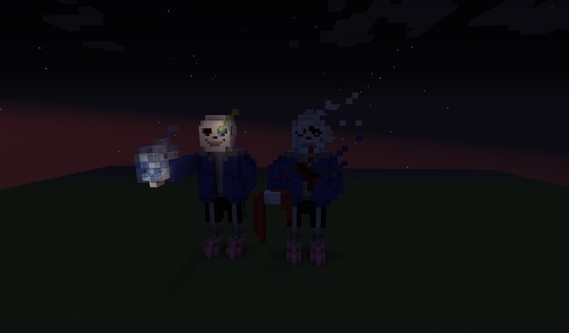 Sans 3d art i made i couple of months ago Minecraft Map