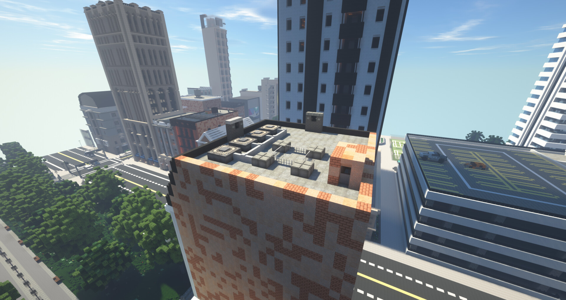 Traditional corner building Minecraft Map