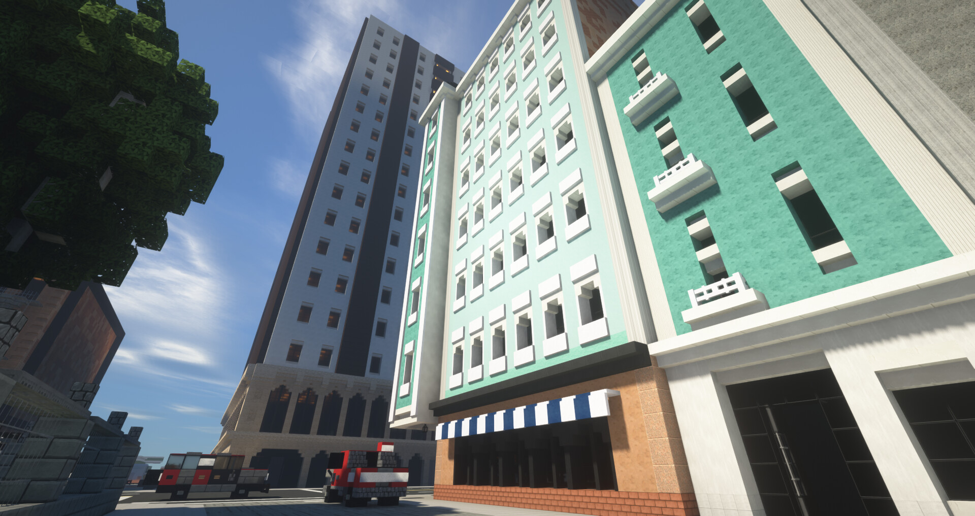 Traditional corner building Minecraft Map