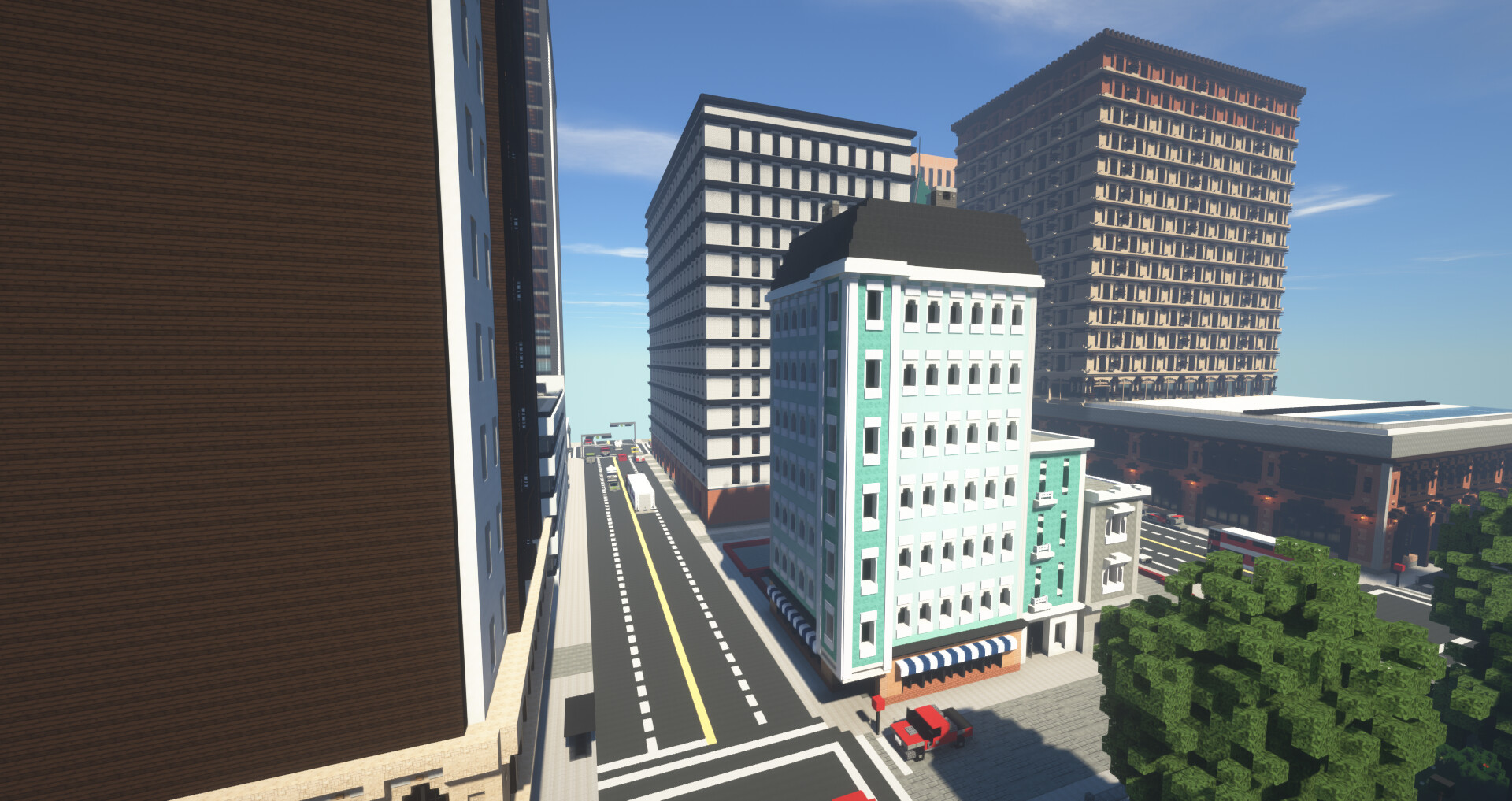 Traditional corner building Minecraft Map