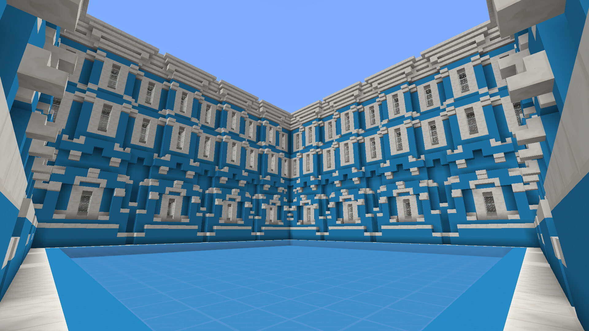 Blue City Build Battle Arena Minecraft Map