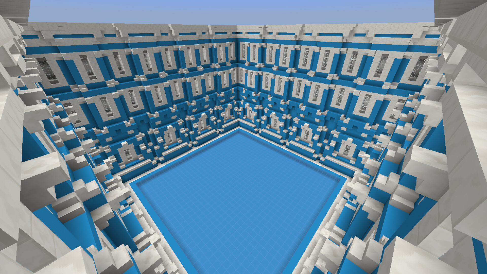 Blue City Build Battle Arena Minecraft Map