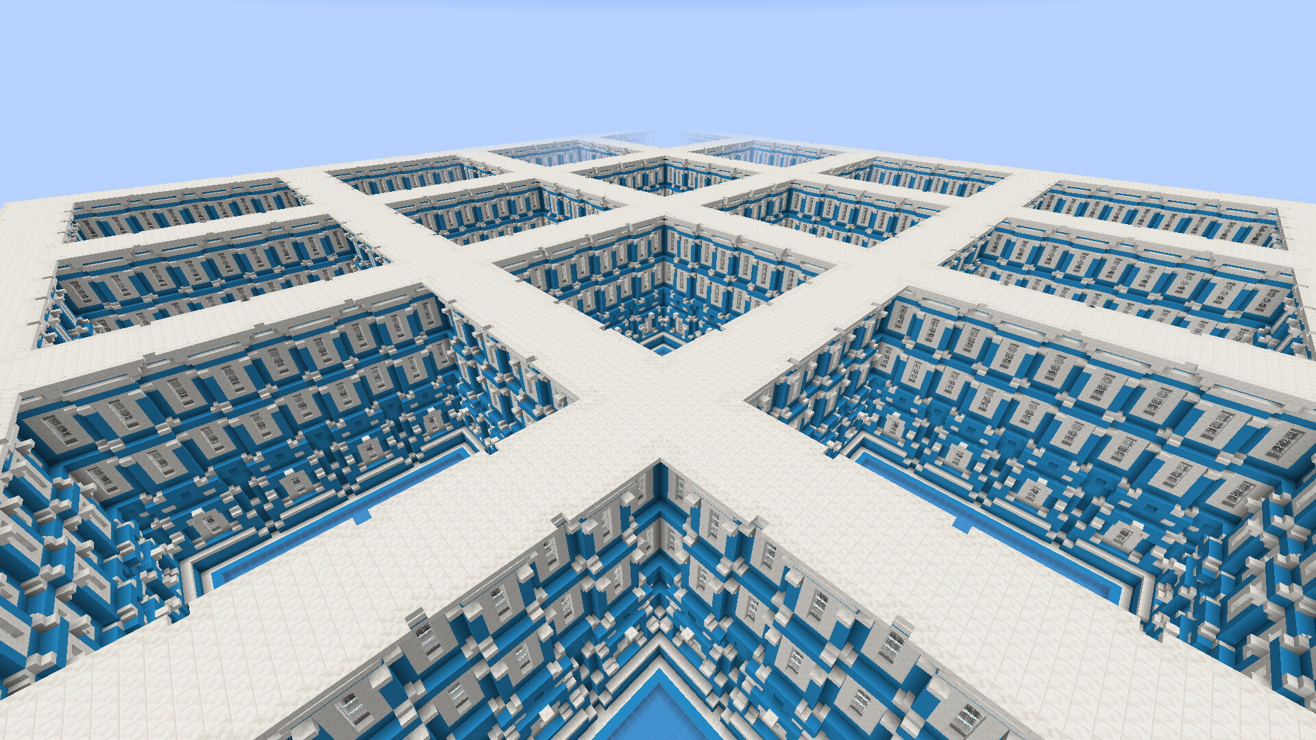 Blue City Build Battle Arena Minecraft Map