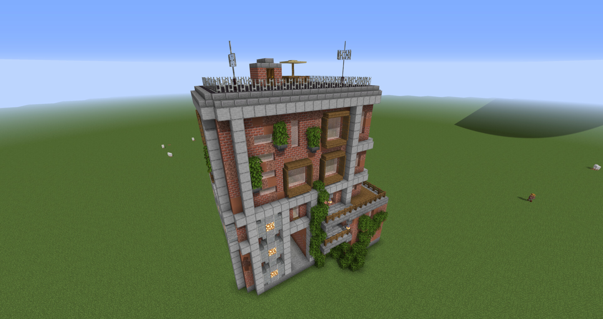 Apartment building Многоквартирный дом Minecraft Map