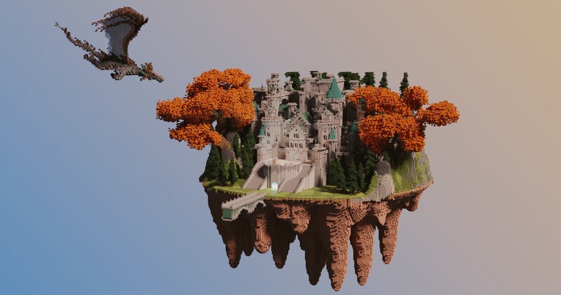 Fantasy Ruins Castle Skyblock > HUB I SPAWN 100 x 100 Minecraft Map