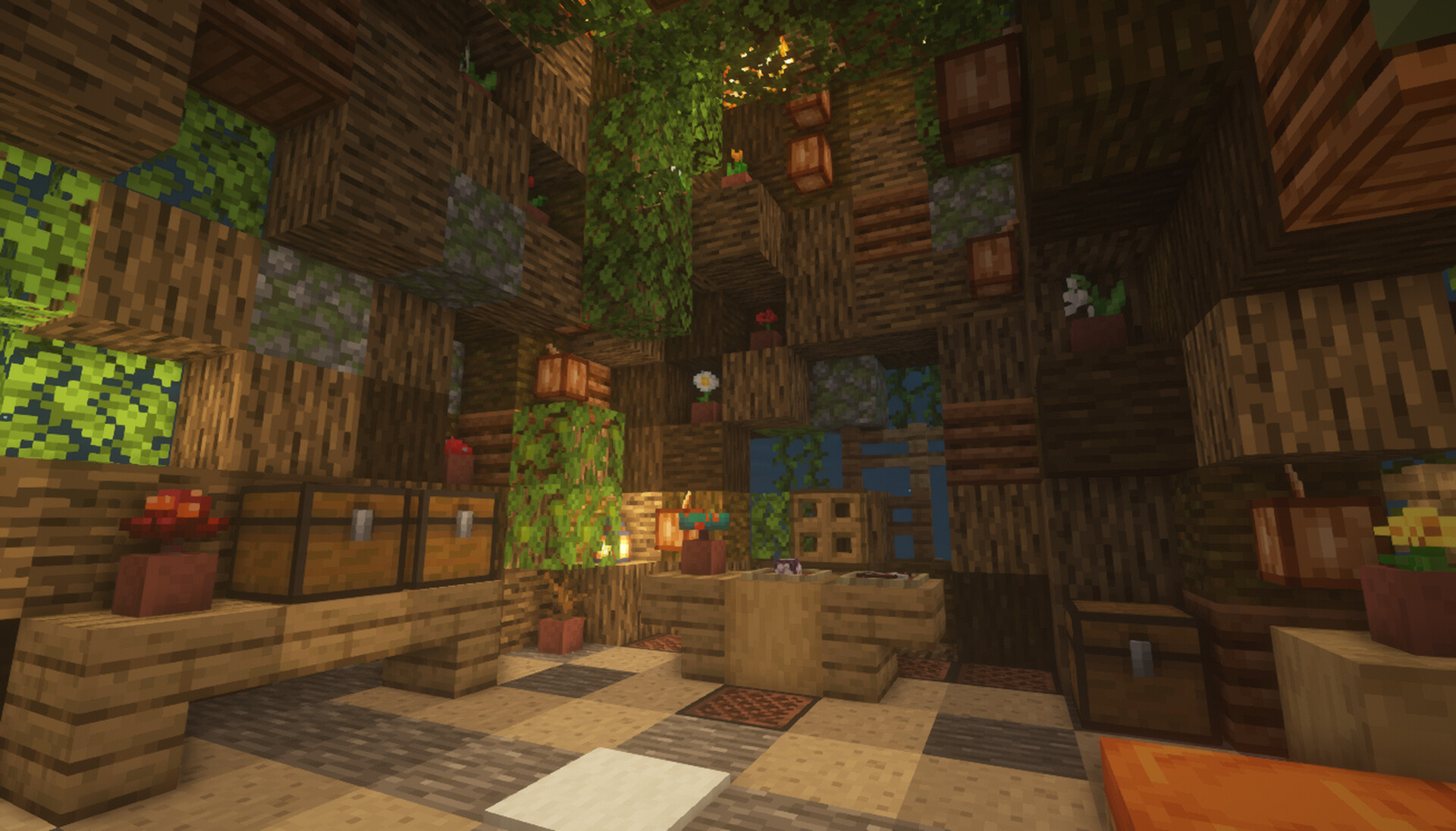 Link Tree House - Zelda Ocarina of Time (Log Shop Idea) Minecraft Map