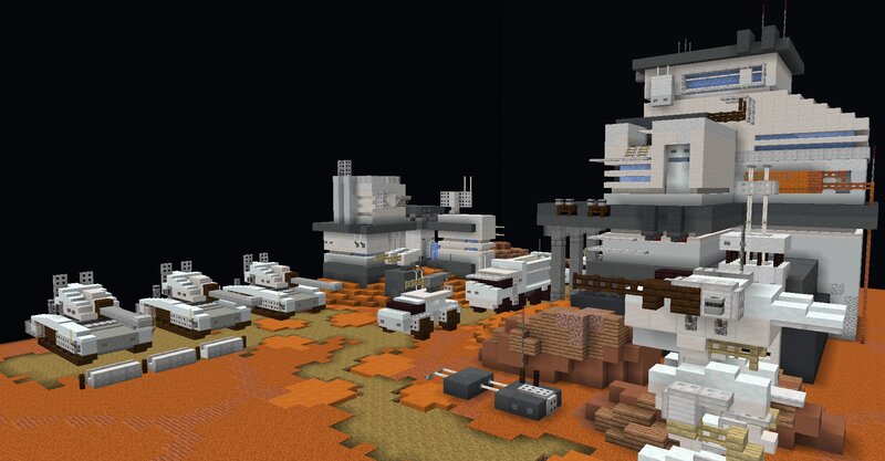 Martian military vehicles Minecraft Map