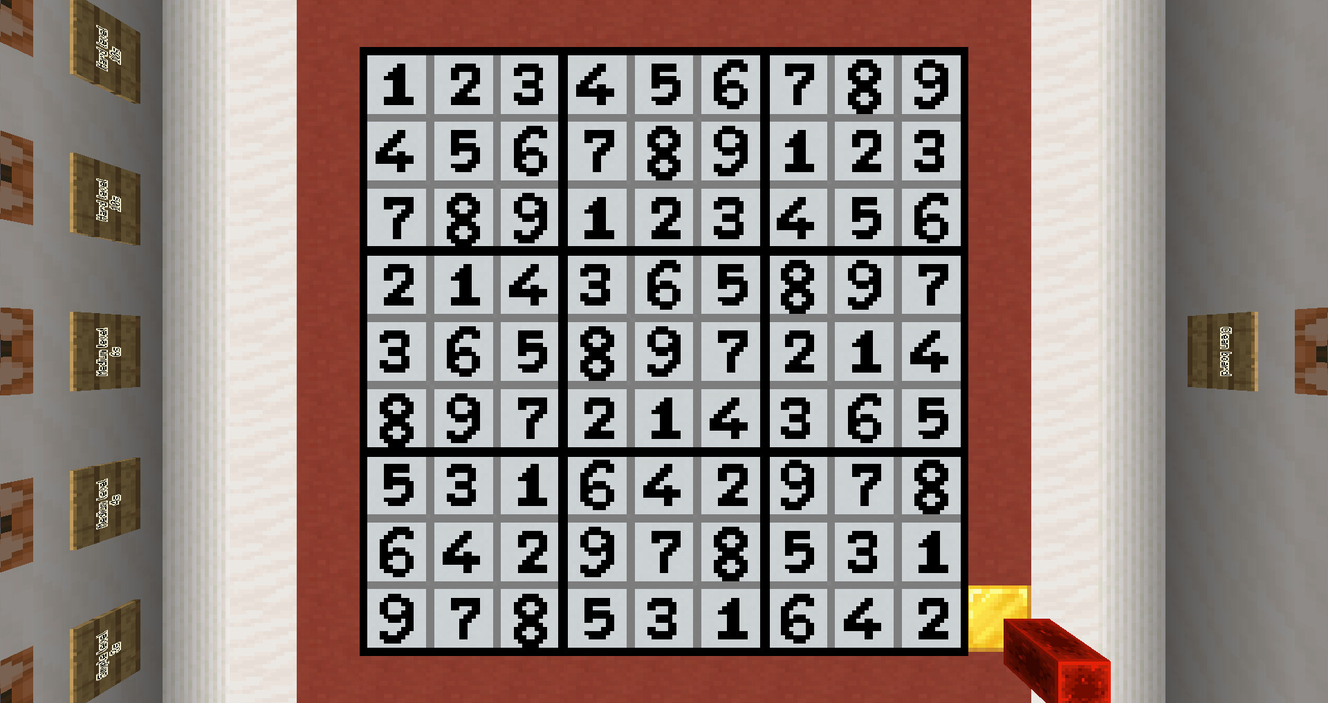 Sudoku solver Minecraft Map