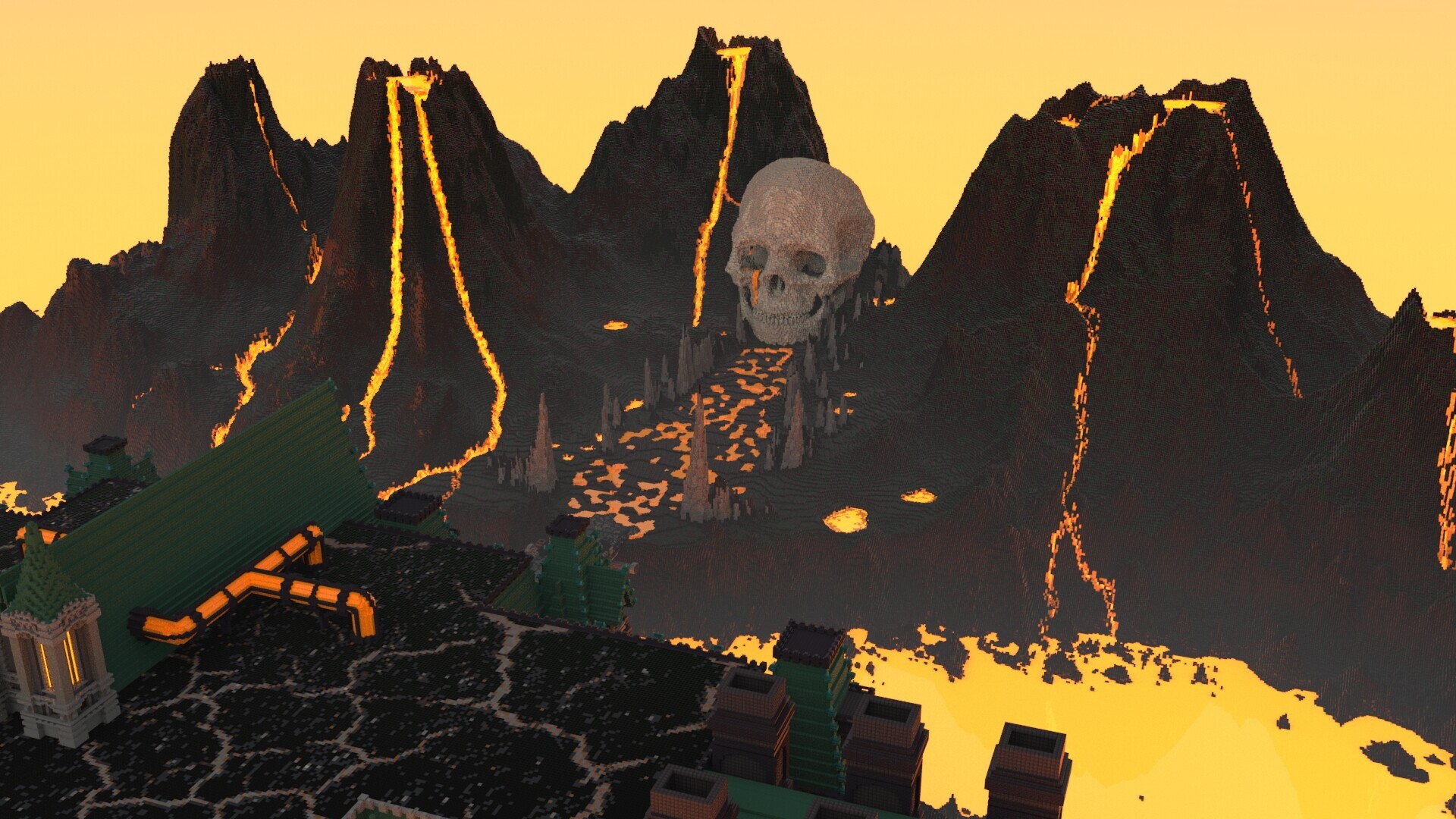 MASSIVE Lava Mansion Minecraft Map