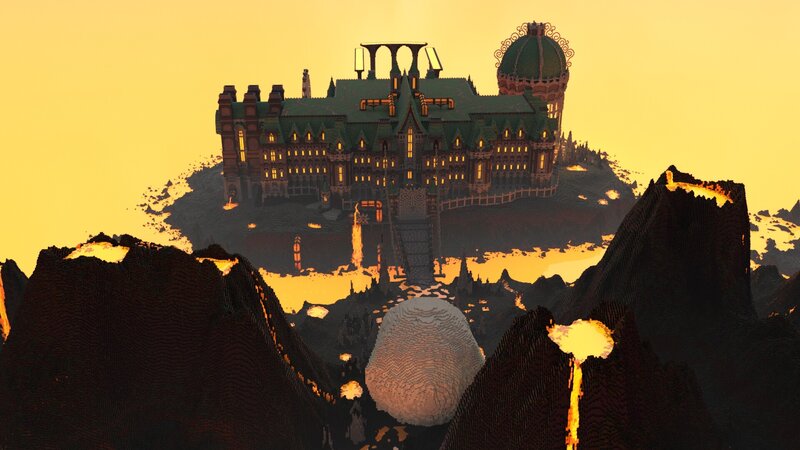 MASSIVE Lava Mansion Minecraft Map